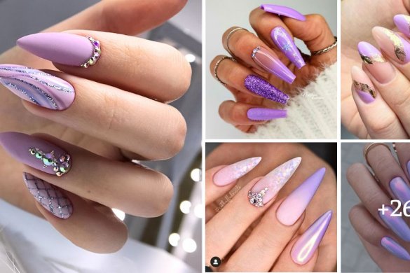 25+ Violet Nail Designs That Will Surely Draw Attention