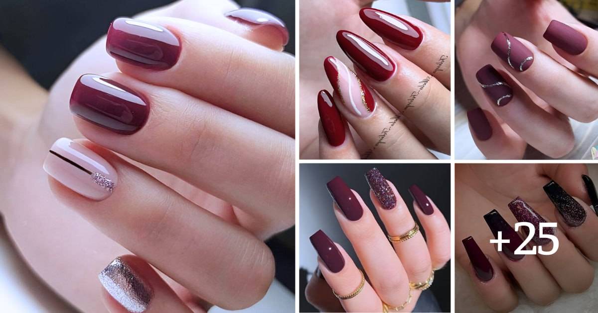 30 Red Wine Nail Ideas To Celebrate Autumn