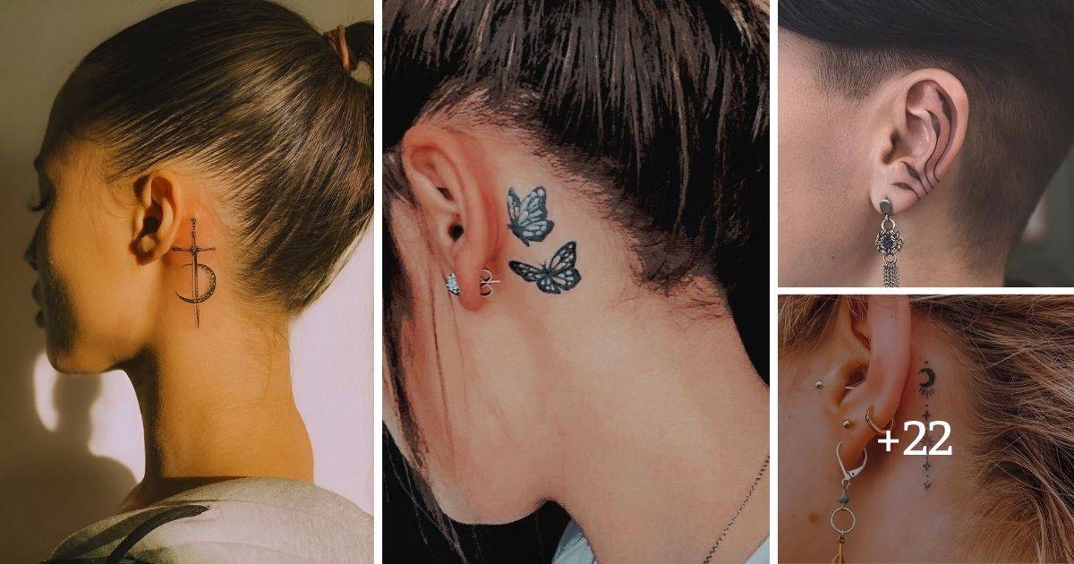 25 Simple Yet Gorgeous Ear Tattoos For Chic Girls