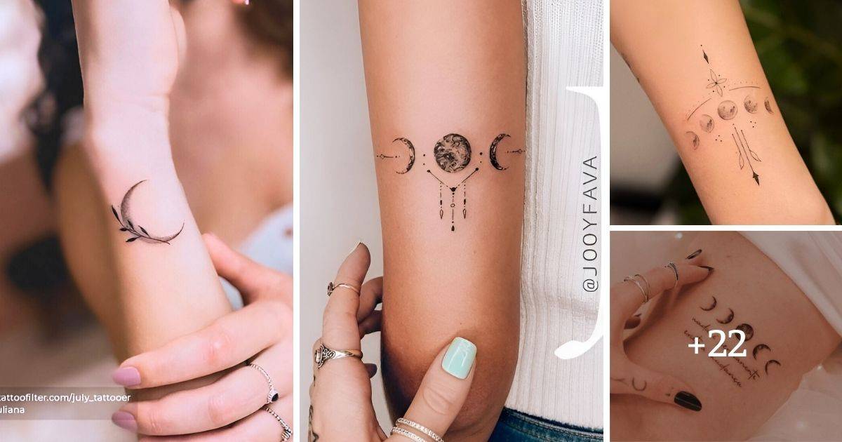 25 Mini Moon Tattoos To Boost Your Feminine Power