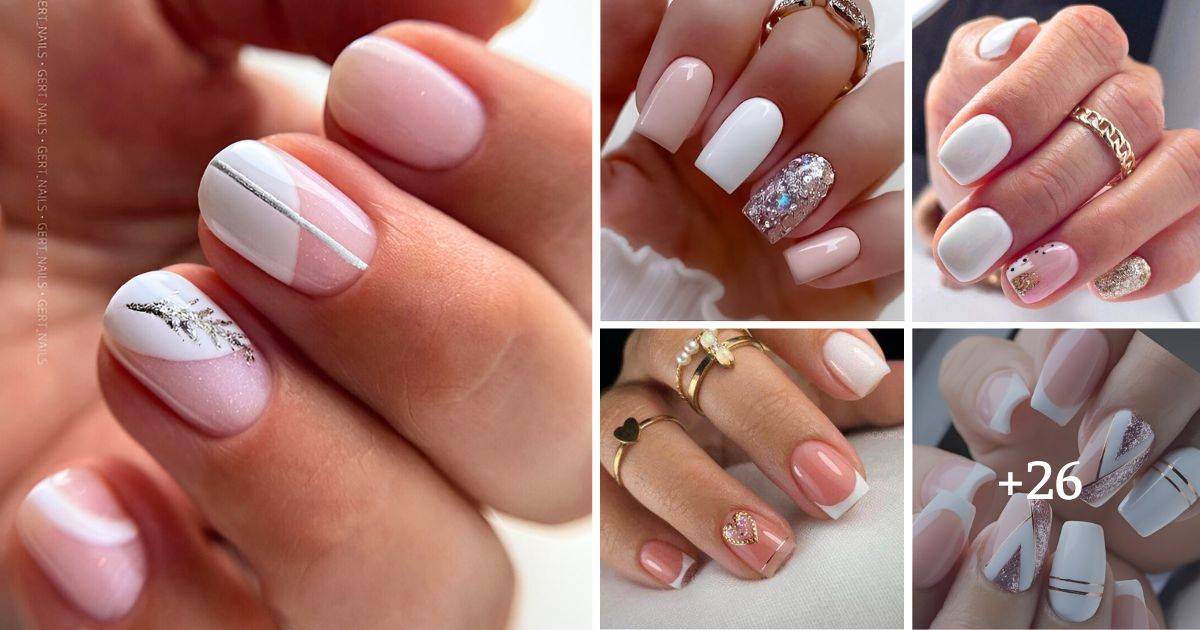 30 Graceful Short White Nail Designs For Beauty Queens