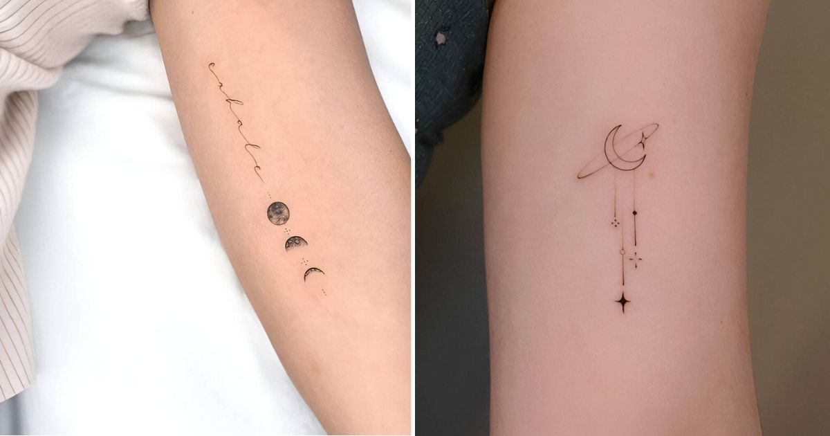 25 Mini Moon Tattoos To Boost Your Feminine Power