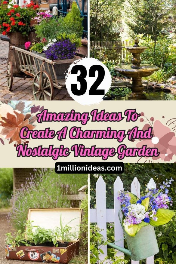 32 Amazing Ideas To Create A Charming And Nostalgic Vintage Garden