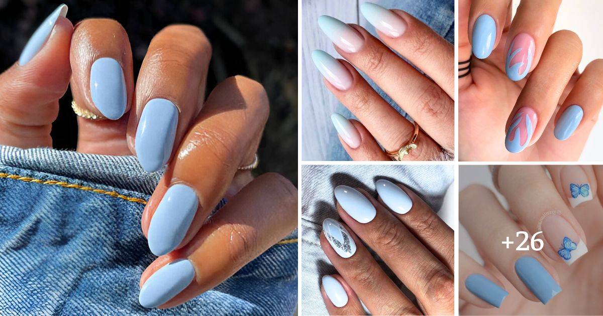 30 Simple But Gorgeous Blue Manis For The Ultimate Chic Vibe