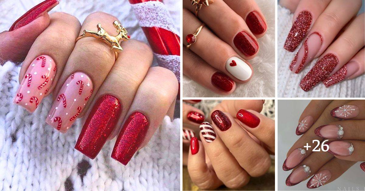 30 Gorgeous Red Glitter Nails To Slay Your Christmas Parties Like A Model