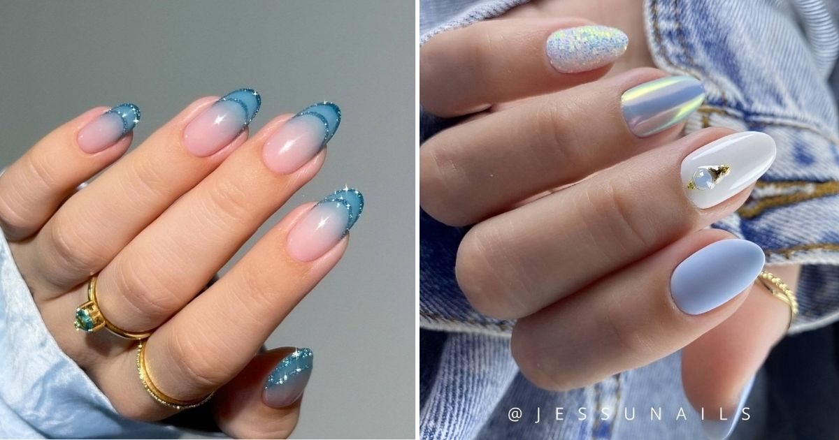 30 Simple But Gorgeous Blue Manis For The Ultimate Chic Vibe