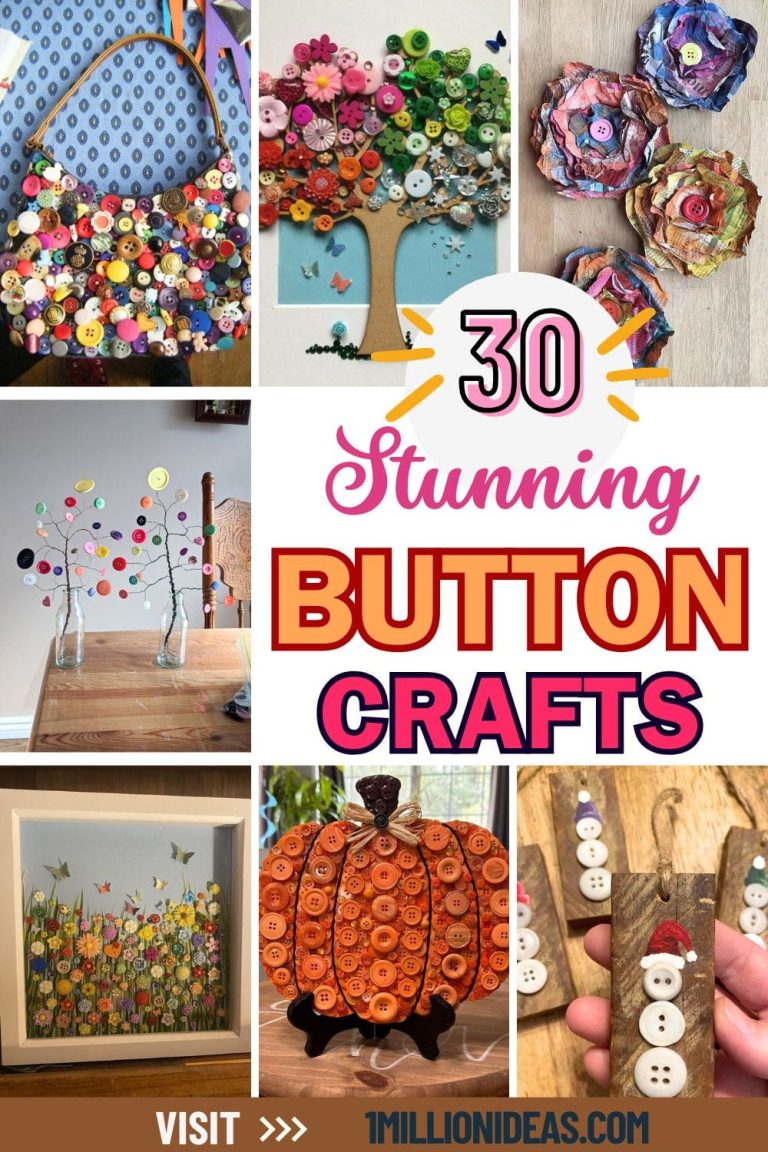 30 Fun And Creative Button Craft Ideas to Inspire Your Next Project