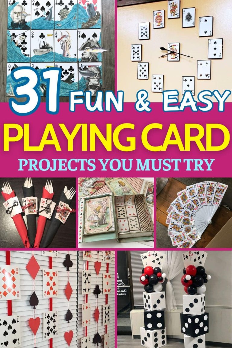 31 Super Fun and Creative DIY Projects to Upcycle Old Playing Cards