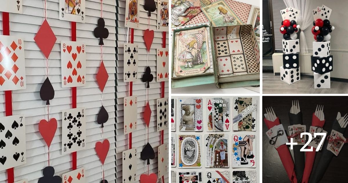 31 Super Fun and Creative DIY Projects to Upcycle Old Playing Cards
