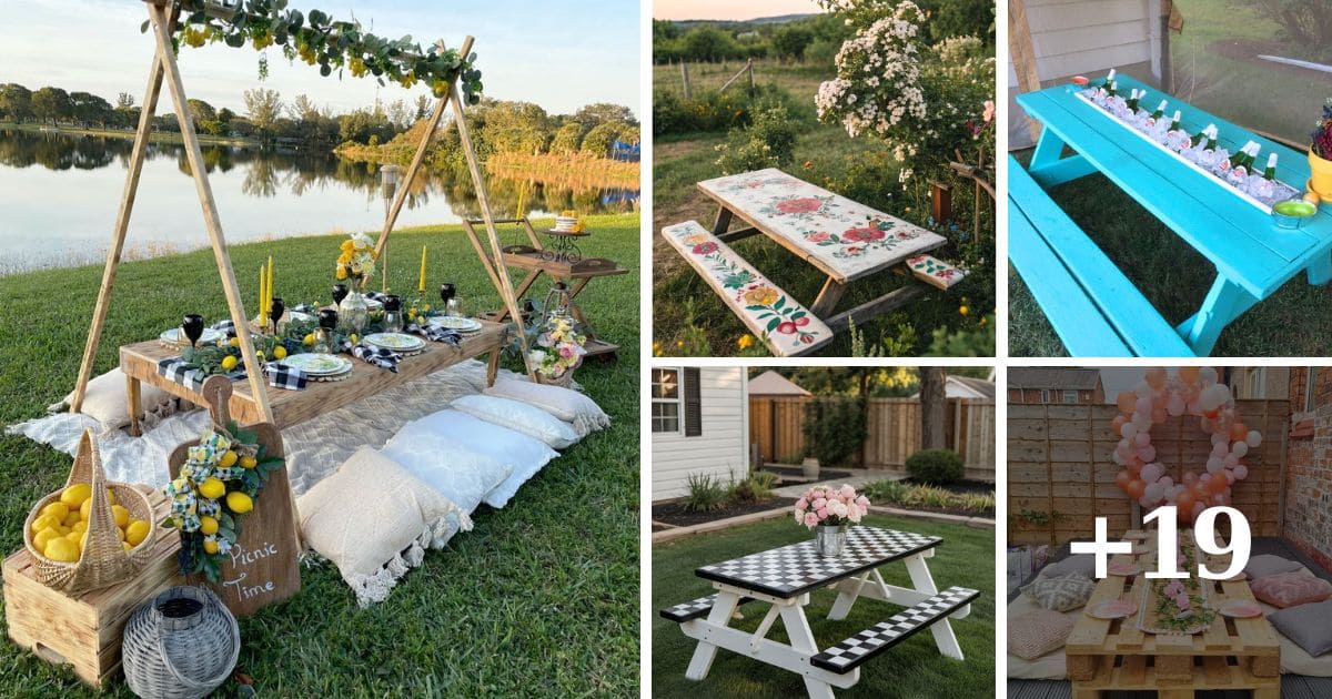 23 DIY Picnic Table Ideas That Make Summer Gatherings Unforgettable