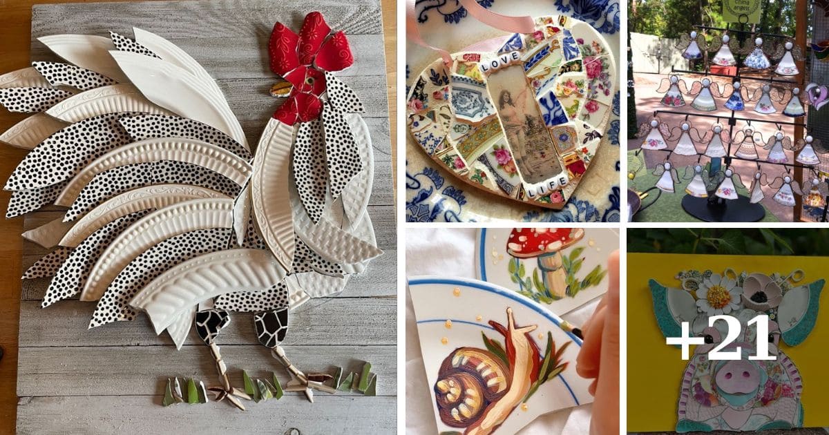 25 Gorgeous DIY Projects You Can Make from Broken Plates