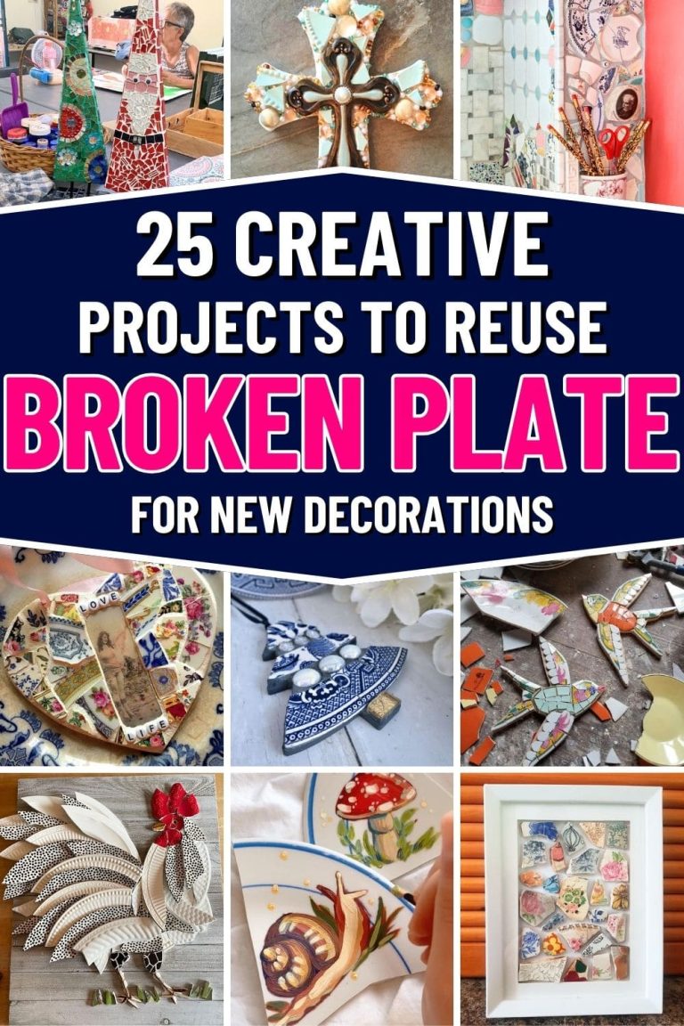 25 Gorgeous DIY Projects You Can Make from Broken Plates